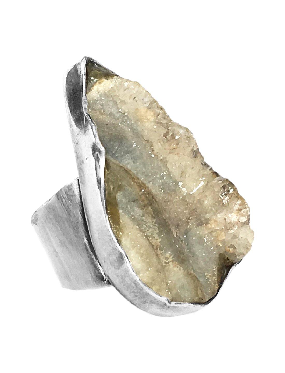 teardrop crystal ring