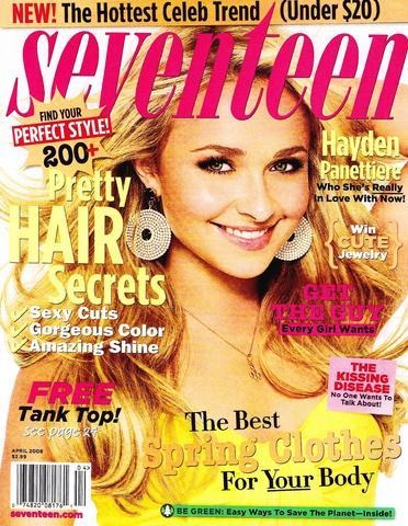 Seventeen Magazine Logo Yellow Seventeen Magazine, November 1996.