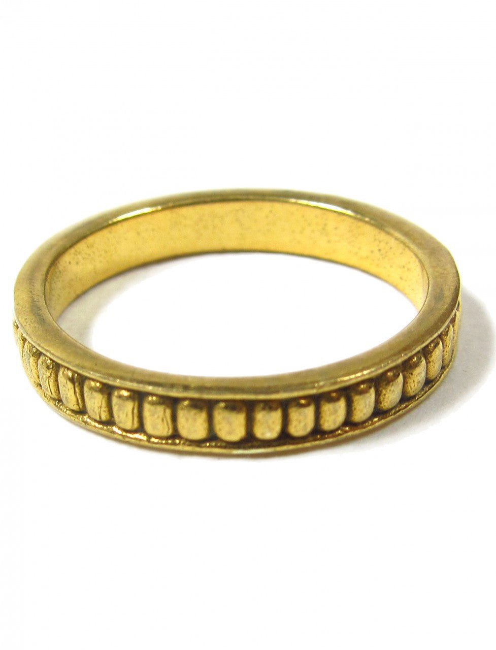 Thin Stack Pebble Ring